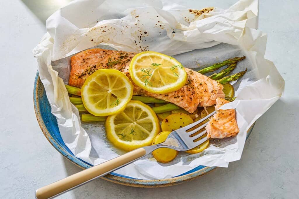 Salmon in Parchment Paper | The Mediterranean Dish