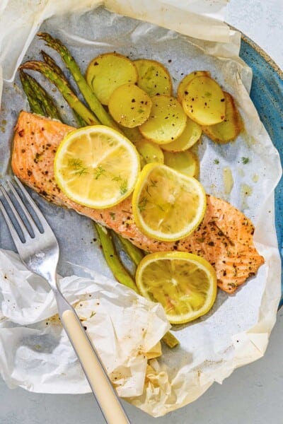 Salmon in Parchment Paper | The Mediterranean Dish