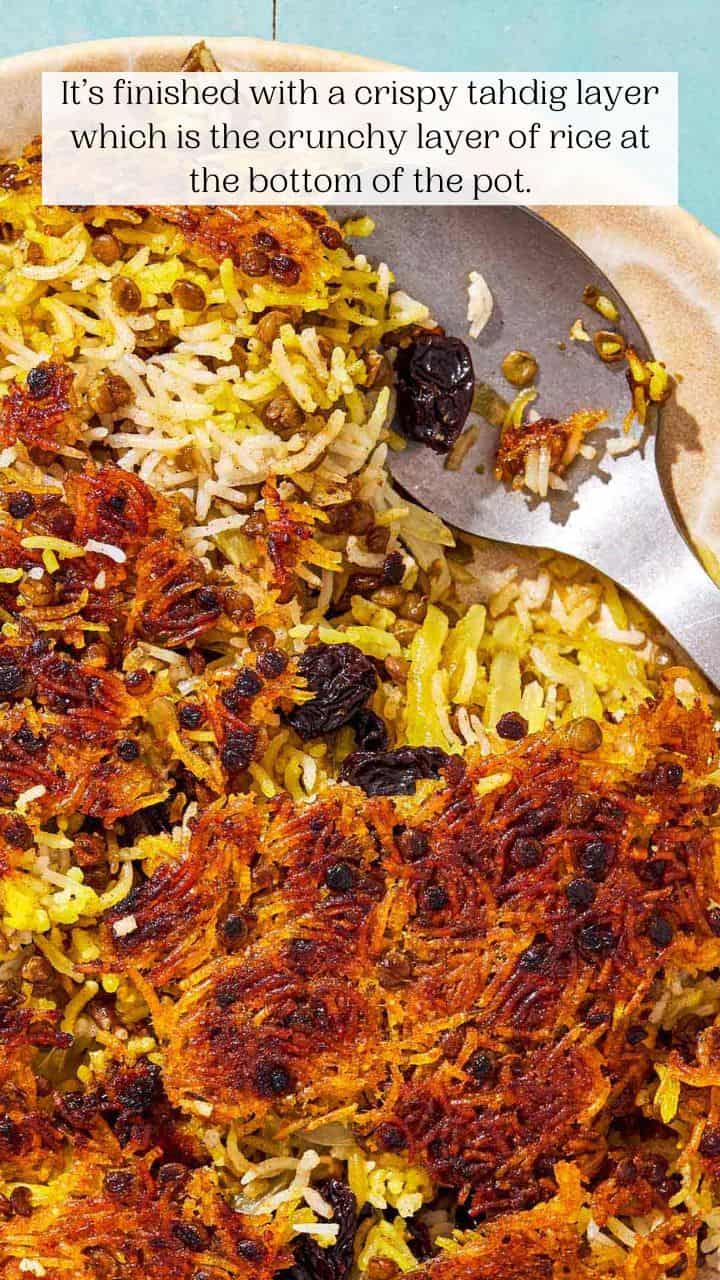 Adas Polo (Persian Lentil Rice) - The Mediterranean Dish