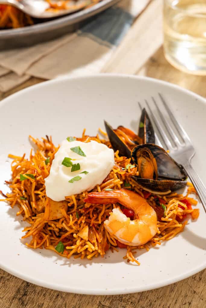 Fideua (Spanish Seafood Vermicelli) |The Mediterranean Dish