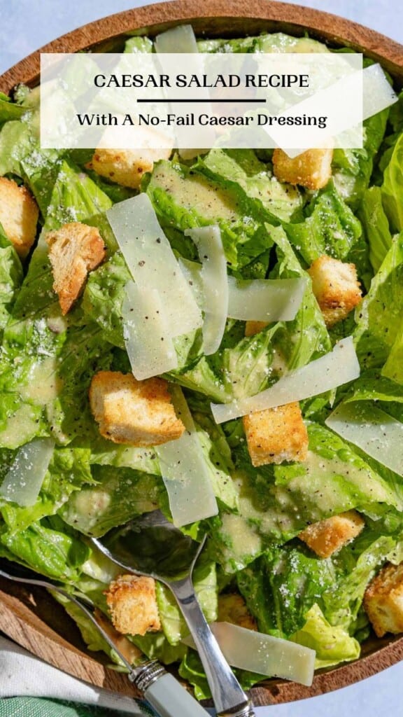 Caesar Salad With Garlic Croutons - The Mediterranean Dish