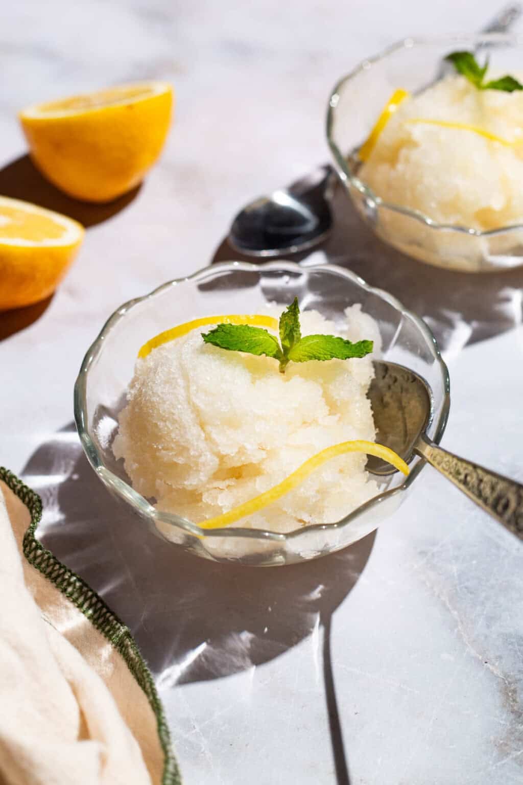 Lemon Sorbet (Easy 2-Ingredient Recipe!)