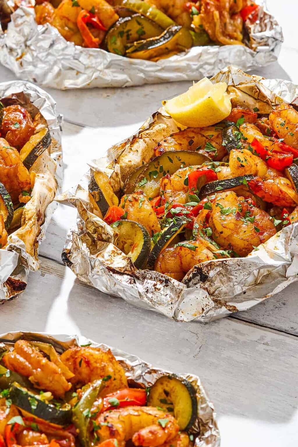 Shrimp Foil Packets | The Mediterranean Dish