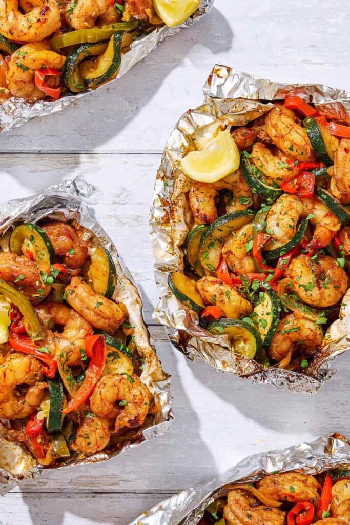 Shrimp Foil Packets | The Mediterranean Dish