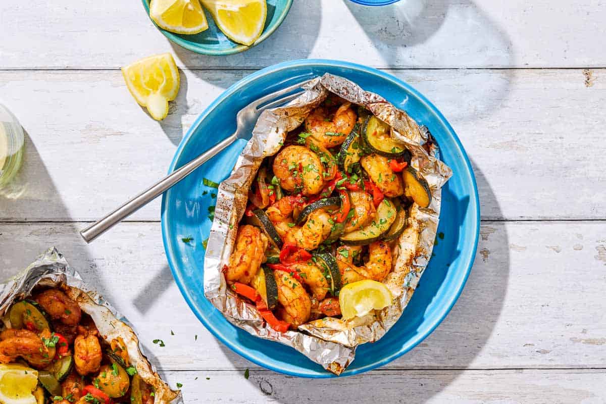 Shrimp Foil Packets | The Mediterranean Dish