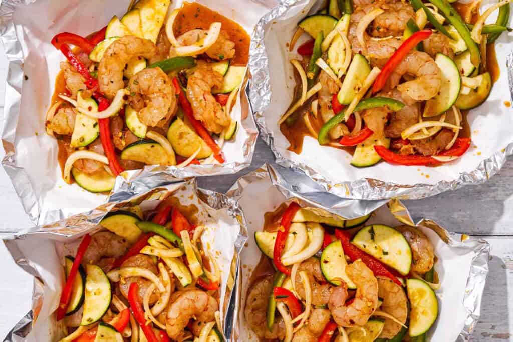 Shrimp Foil Packets | The Mediterranean Dish