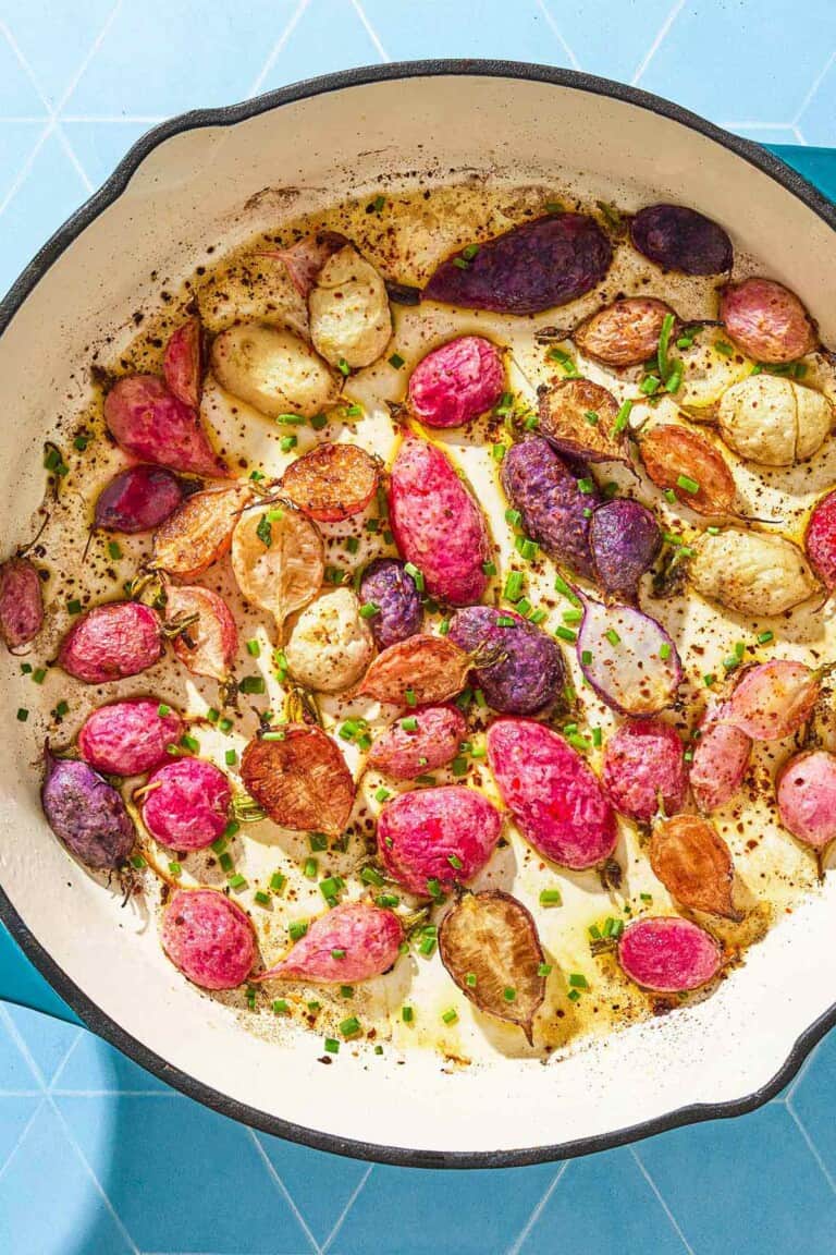 Roasted Radishes with Olive Oil and Aleppo Pepper