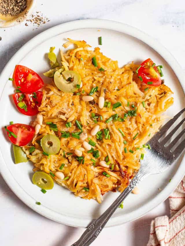 Crispy Baked Hash Browns with Parmesan Cheese - The Mediterranean Dish