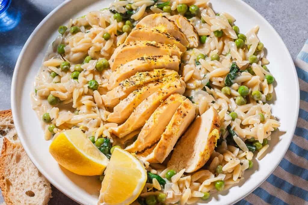 Lemon Chicken Orzo | The Mediterranean Dish