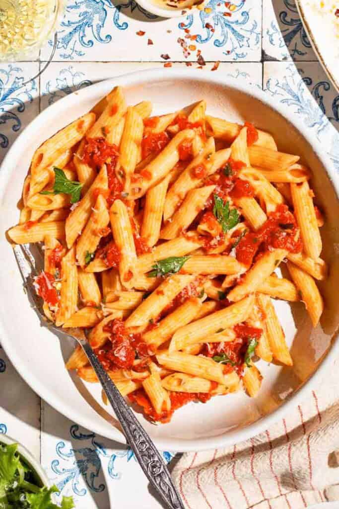Penne Arrabbiata | The Mediterranean Dish