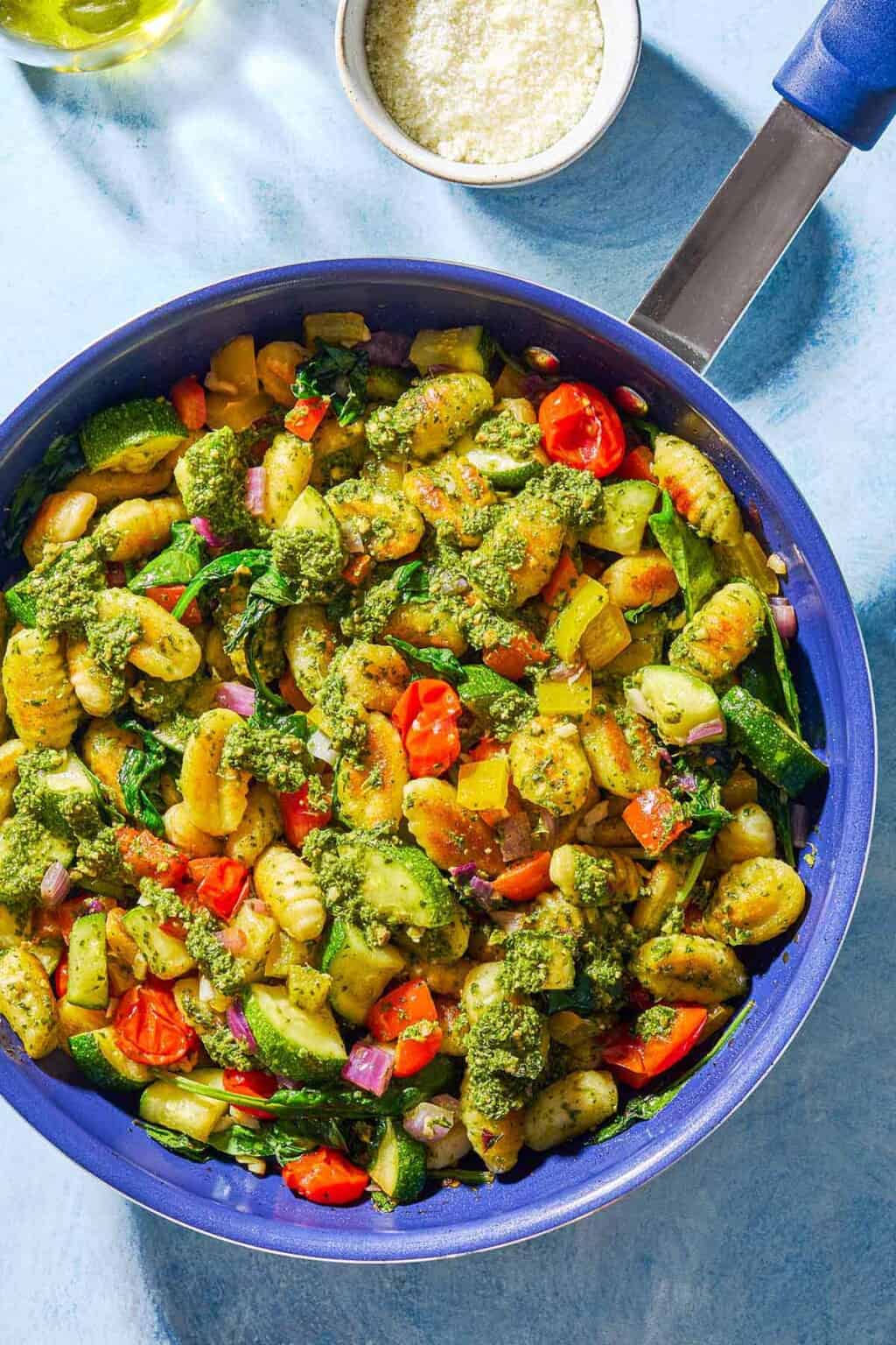 Pesto Gnocchi with Vegetables | The Mediterranean Dish