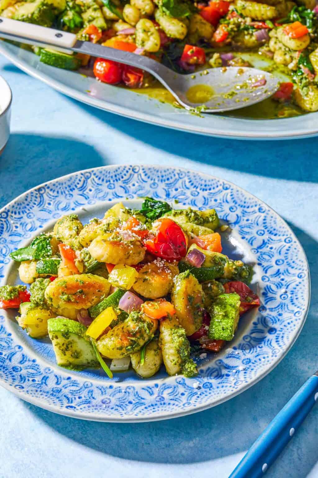 Pesto Gnocchi with Vegetables | The Mediterranean Dish