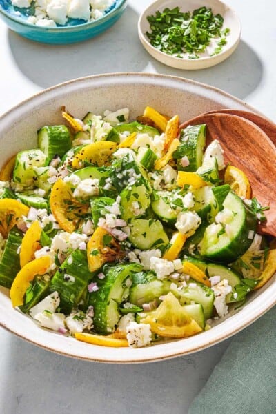 Smashed Cucumber Salad | The Mediterranean Dish