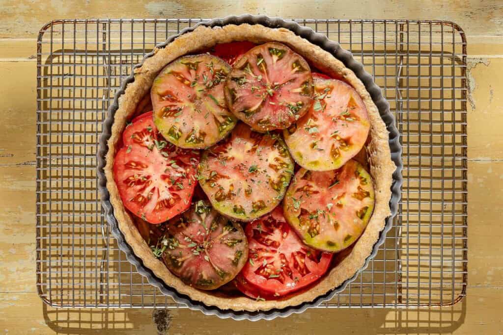 Rustic French-Style Tomato Tart | The Mediterranean Dish