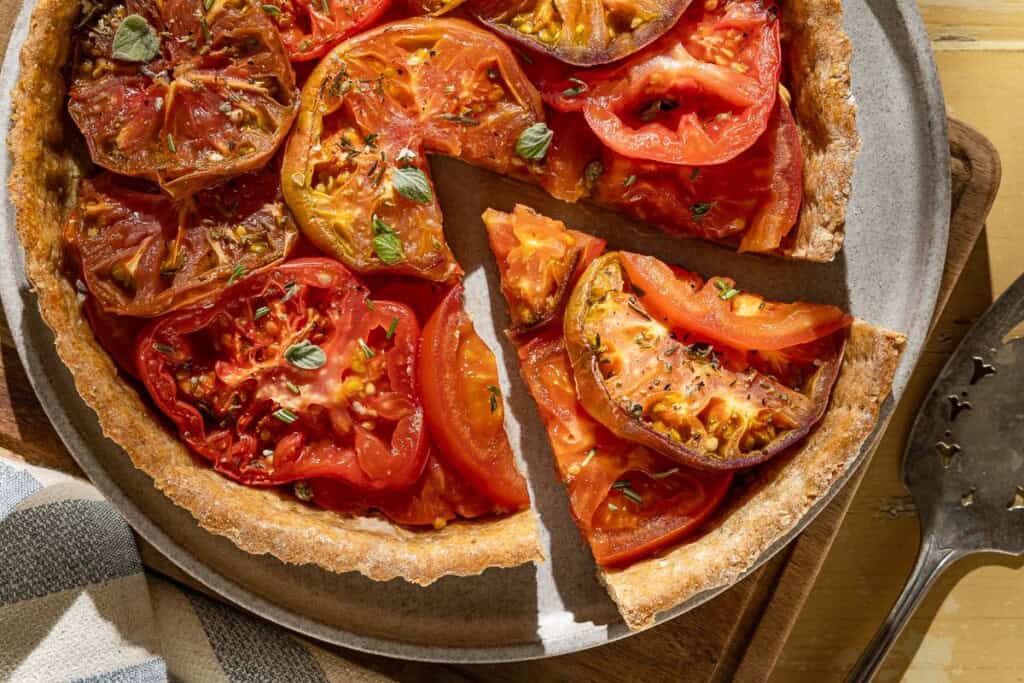 Rustic French-Style Tomato Tart | The Mediterranean Dish