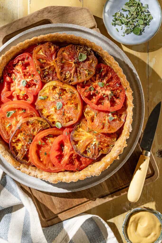 Rustic French-Style Tomato Tart | The Mediterranean Dish