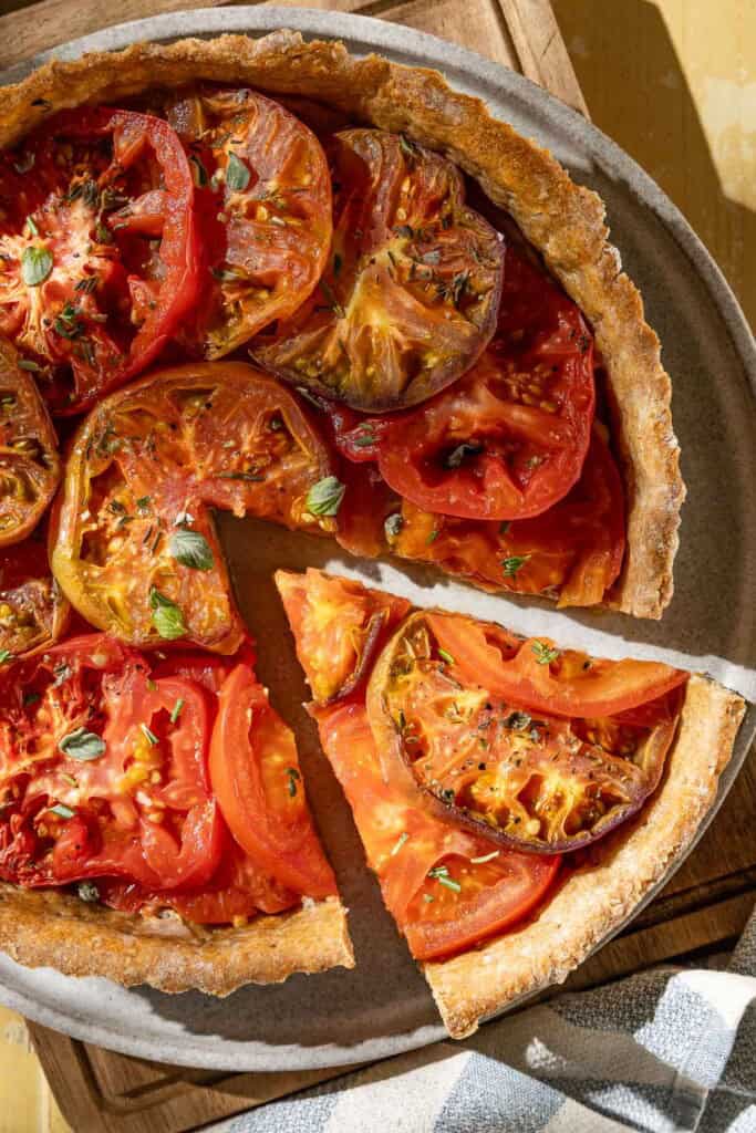 Rustic French-Style Tomato Tart | The Mediterranean Dish