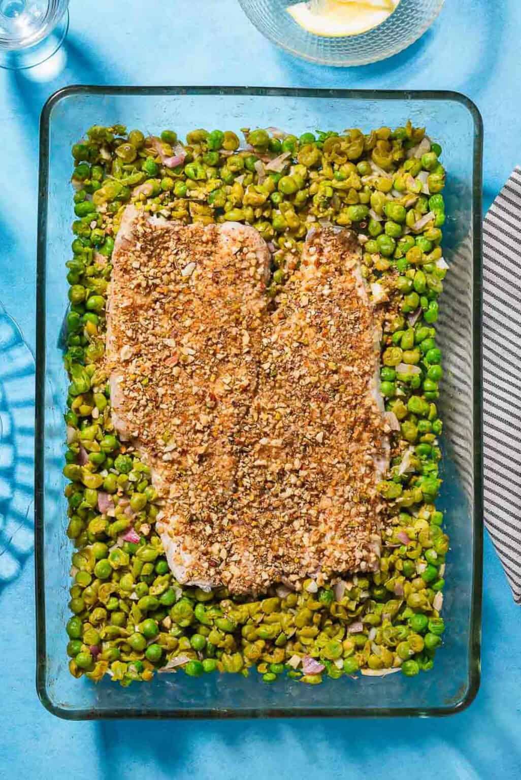 Dukkah Crusted Sea Bass | The Mediterranean Dish