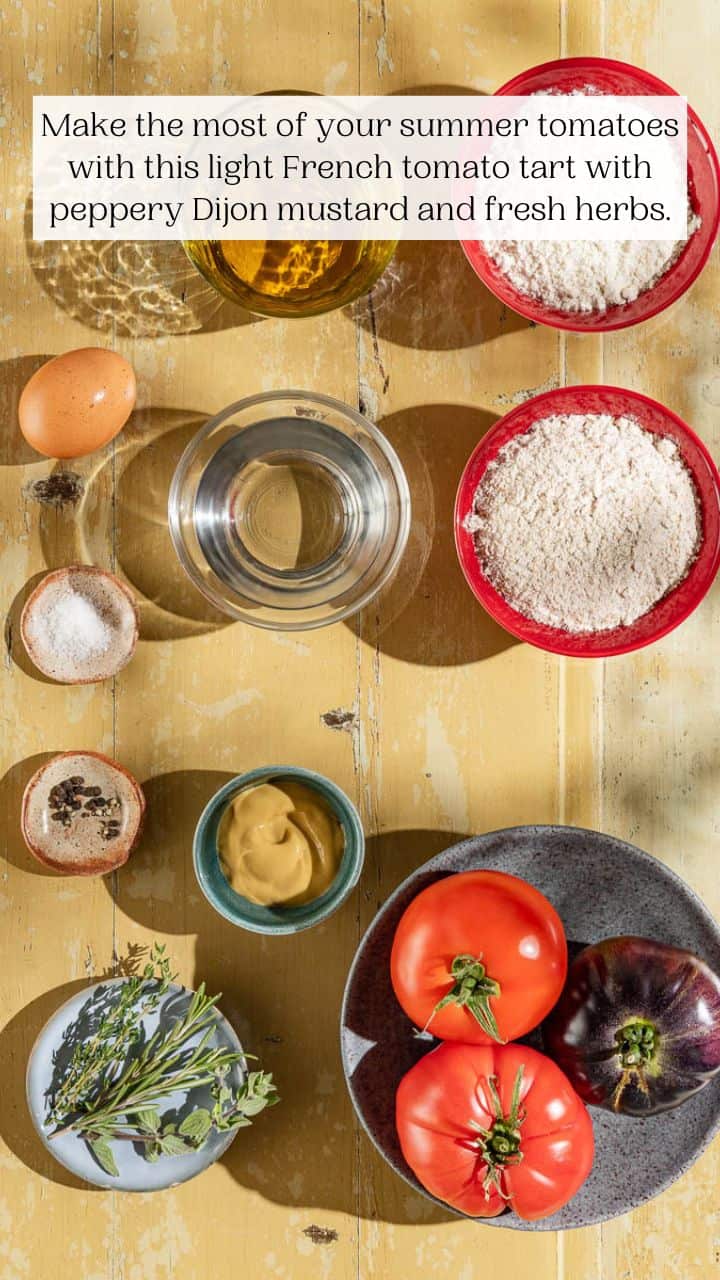Rustic French-Style Tomato Tart - The Mediterranean Dish