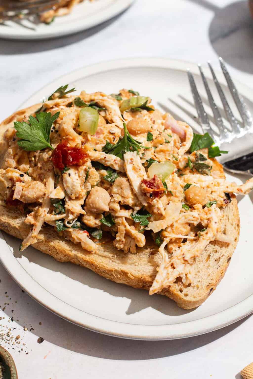 Chicken and Chickpea Salad Recipe | The Mediterranean Dish