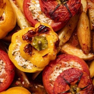 Gemista (Greek Stuffed Vegetables) | The Mediterranean Dish