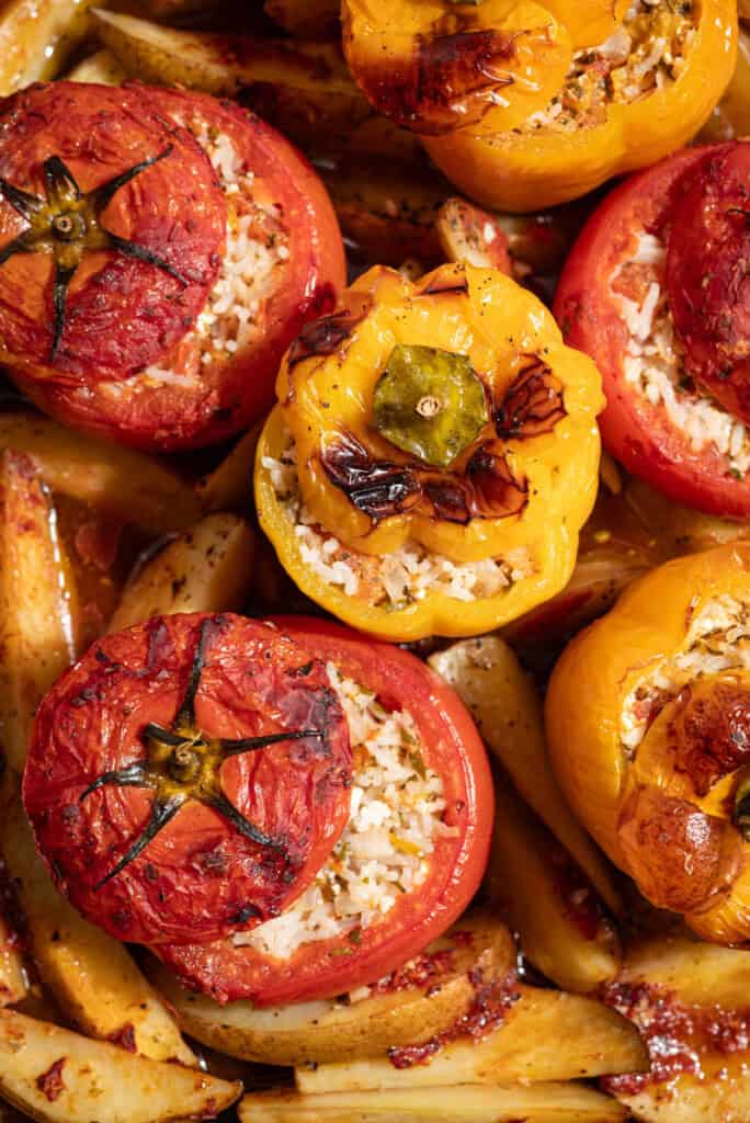 Gemista (Greek Stuffed Vegetables) | The Mediterranean Dish
