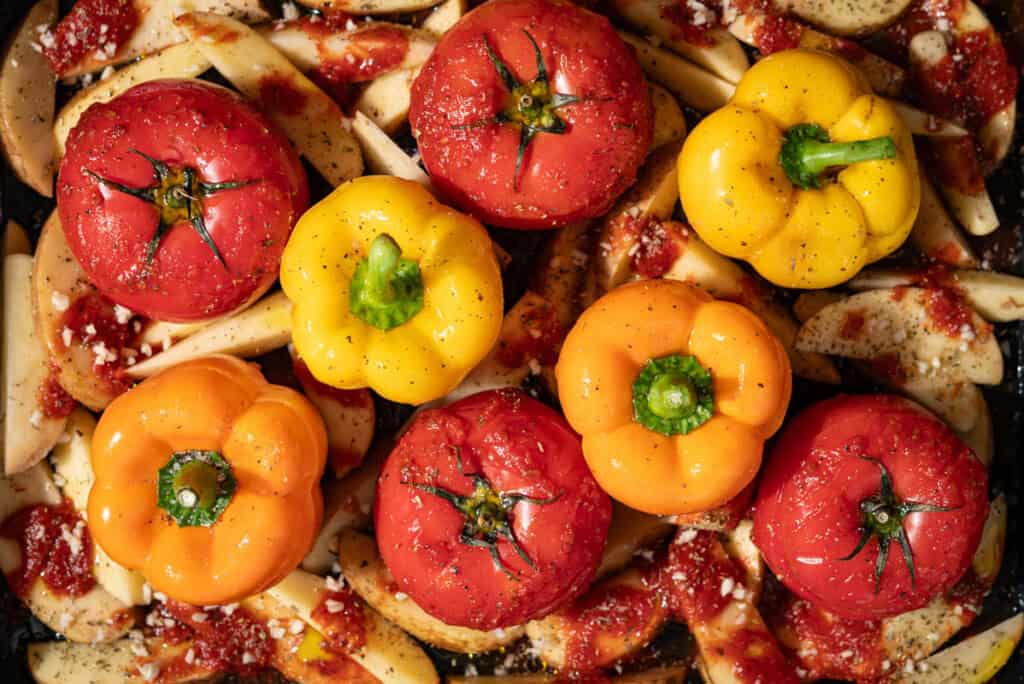 Gemista (Greek Stuffed Vegetables) | The Mediterranean Dish