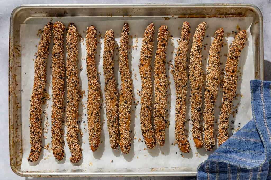 Crispy Sesame Breadsticks | The Mediterranean Dish
