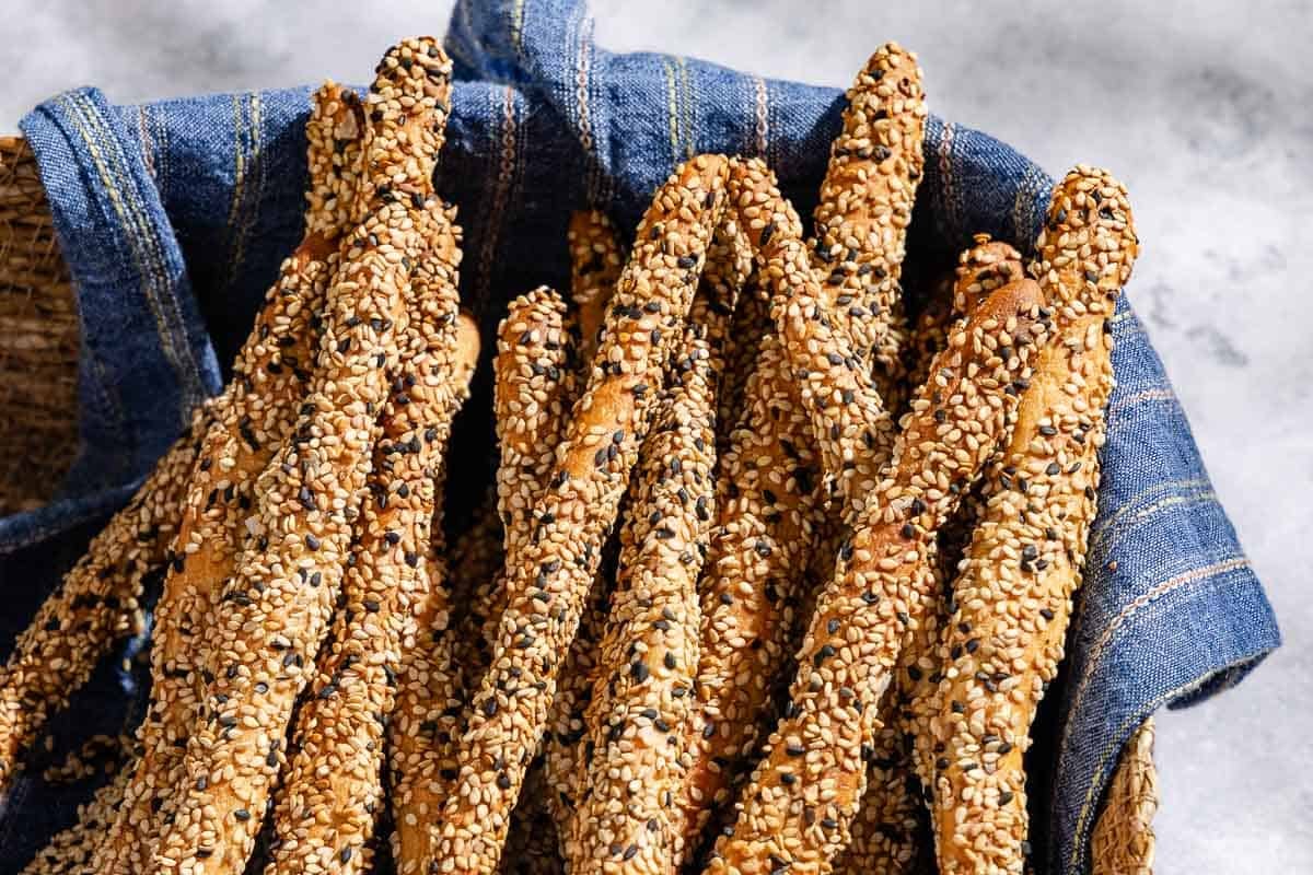 Crispy Sesame Breadsticks | The Mediterranean Dish