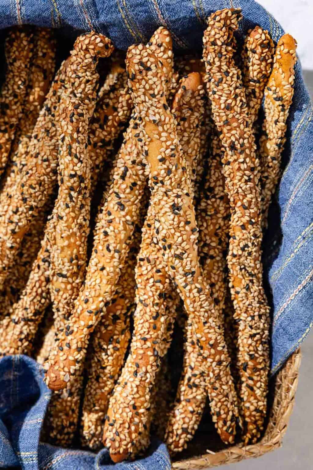 Crispy Sesame Breadsticks | The Mediterranean Dish