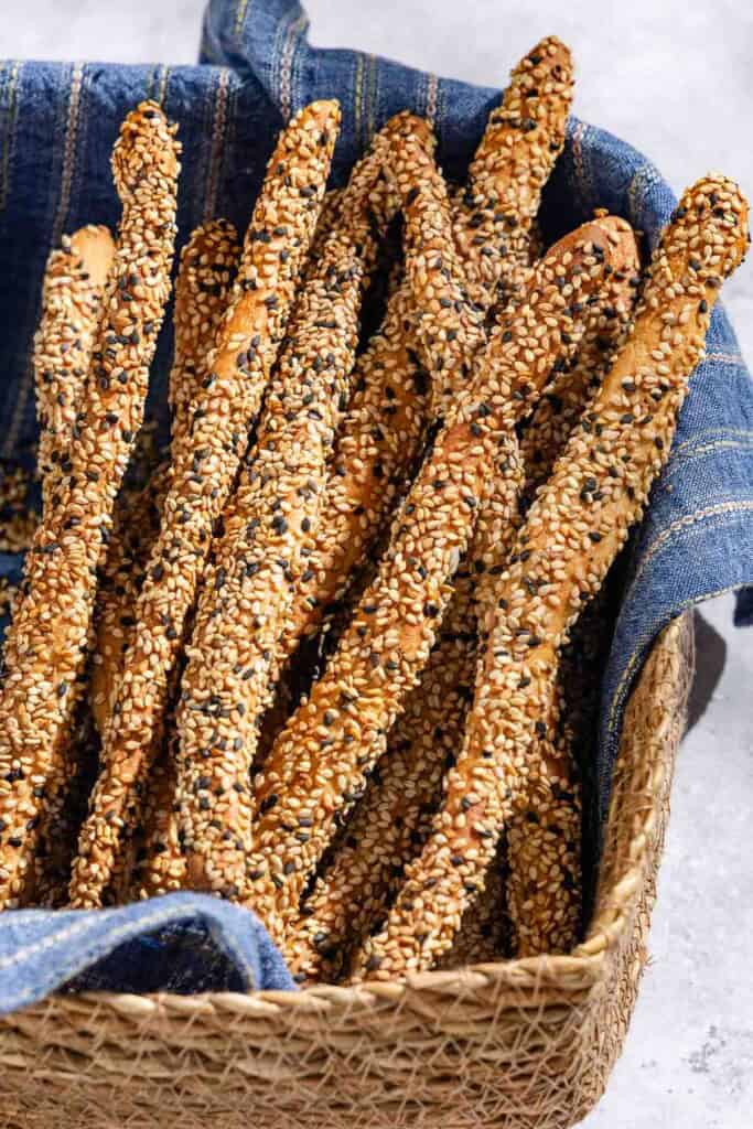 Crispy Sesame Breadsticks | The Mediterranean Dish