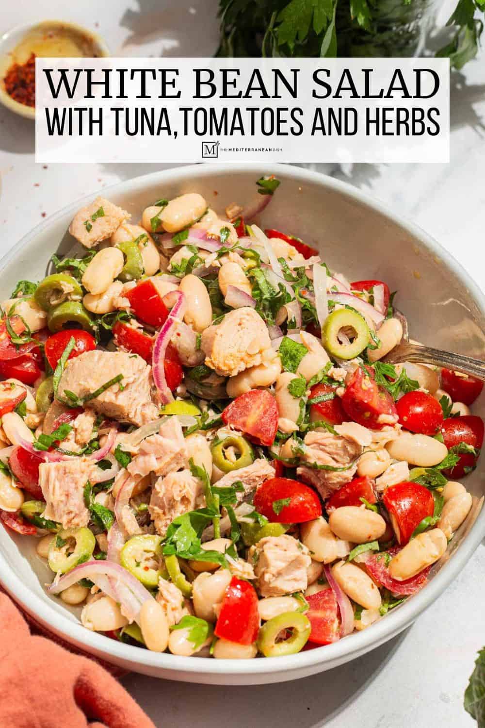 Tuna White Bean Salad (Easy, No-Mayo Mediterranean Recipe)