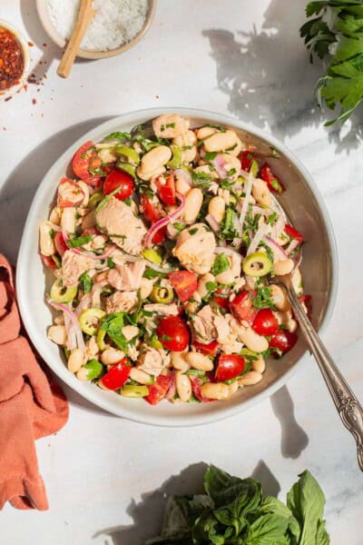 Tuna White Bean Salad (Easy, No-Mayo Mediterranean Recipe)