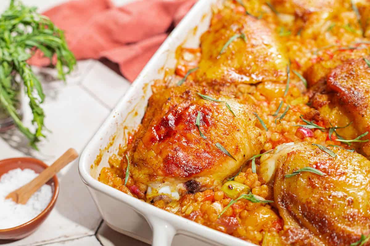 Tomato Chicken and Couscous Recipe | The Mediterranean Dish