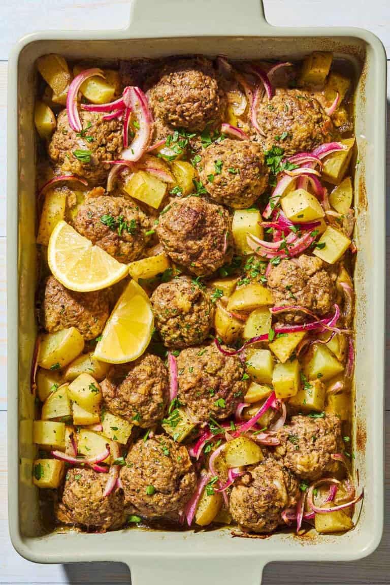 Meatballs and Potatoes Recipe | The Mediterranean Dish