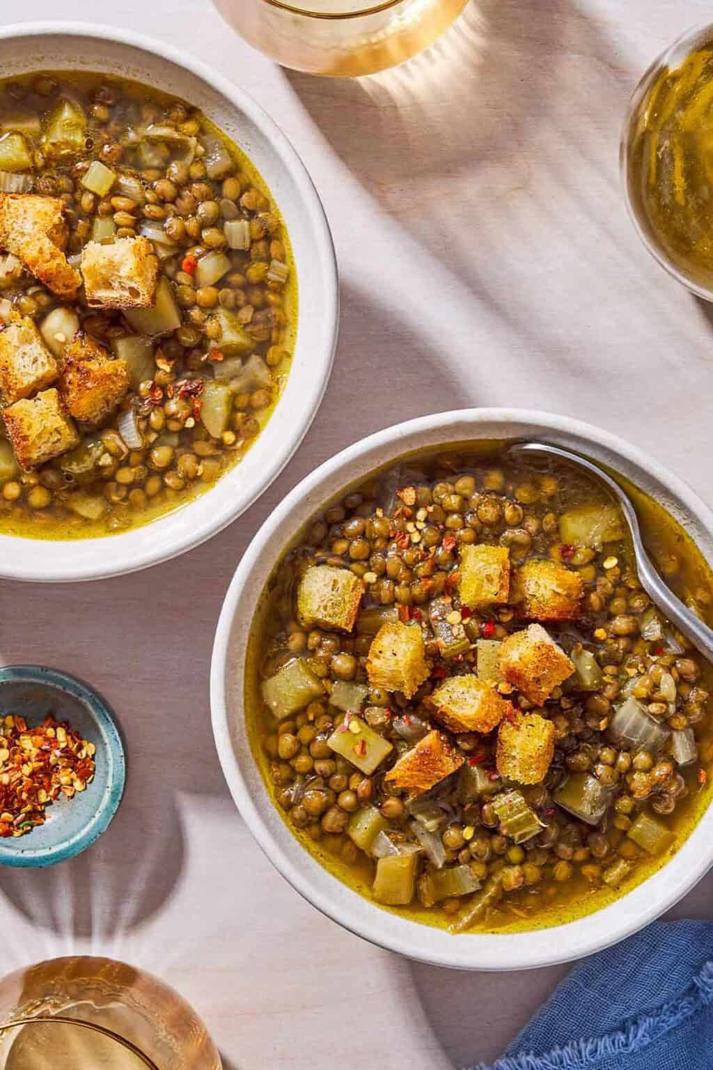 Lentil Potato Soup Recipe | The Mediterranean Dish