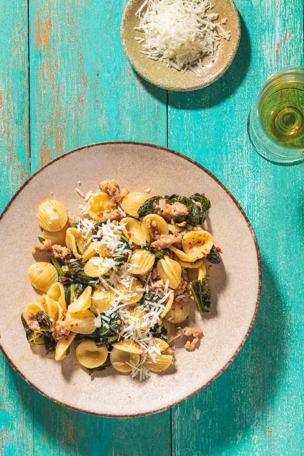 Orecchiette with Sausage Recipe | The Mediterranean Dish