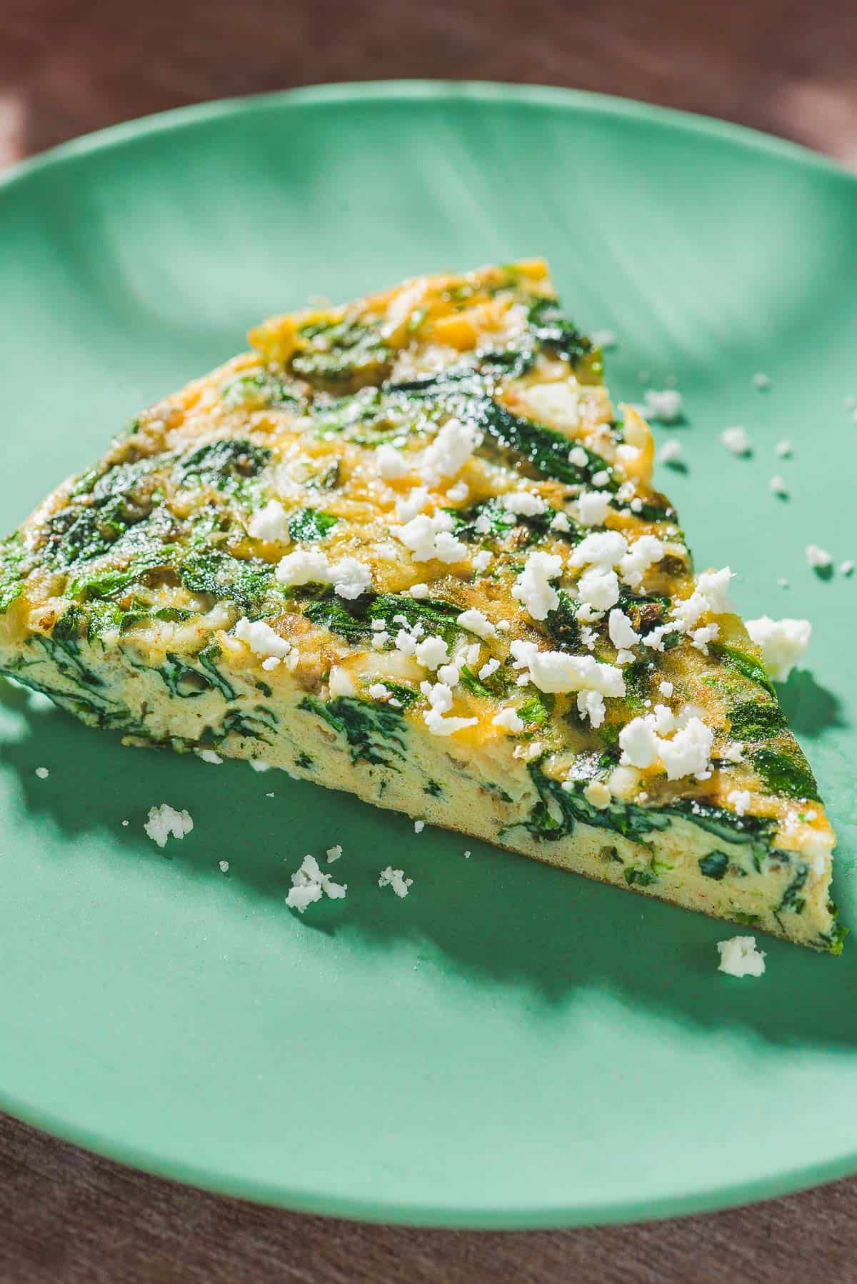 Spinach Frittata Recipe with Feta | The Mediterranean Dish