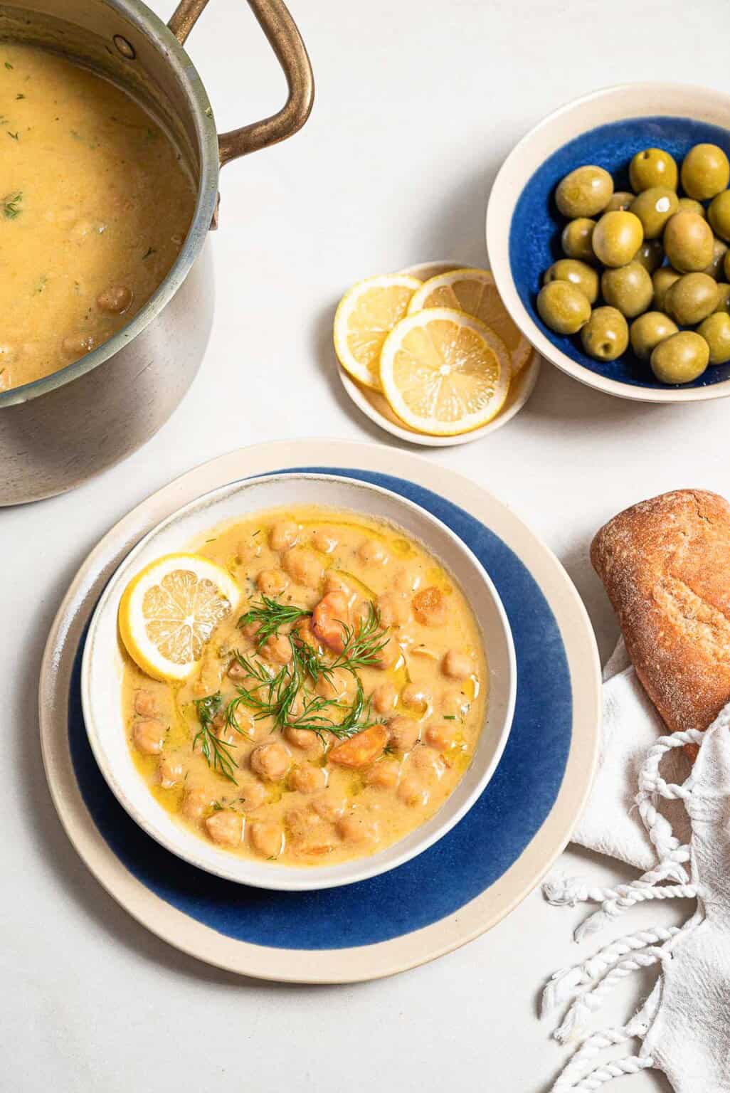 Greek Chickpea Soup Recipe | The Mediterranean Dish