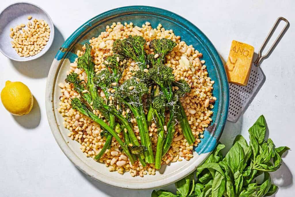 Fregola Sarda with Broccolini Recipe | The Mediterranean Dish