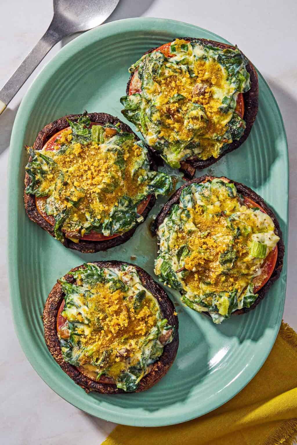 Stuffed Portobello Mushrooms Recipe | The Mediterranean Dish