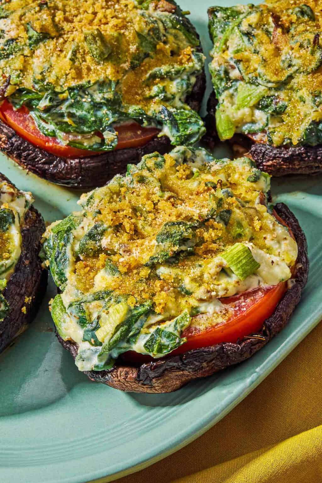 Stuffed Portobello Mushrooms Recipe | The Mediterranean Dish