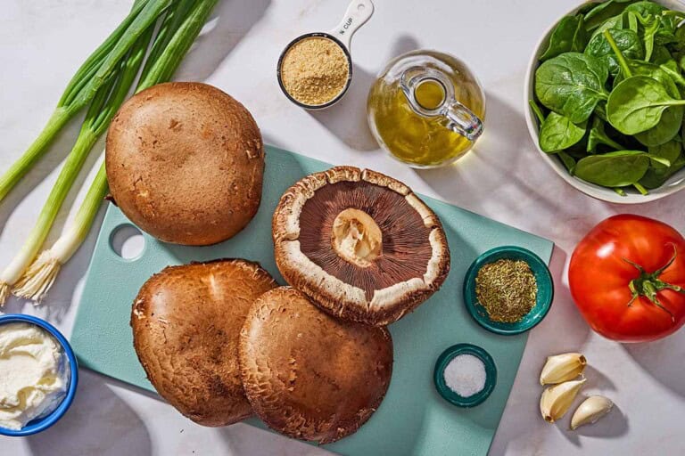 Stuffed Portobello Mushrooms Recipe | The Mediterranean Dish