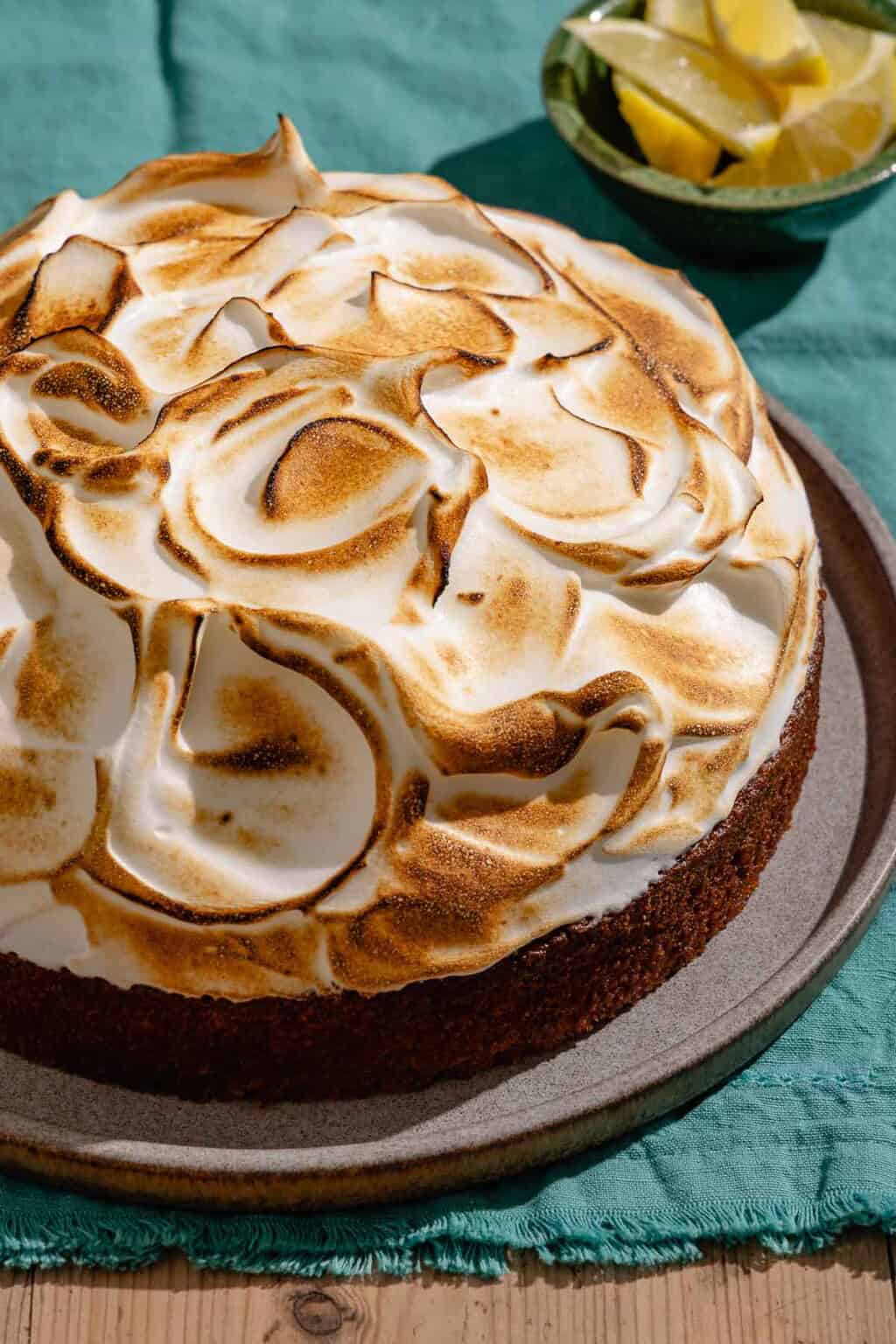Limoncello Cake with Italian Meringue | The Mediterranean Dish