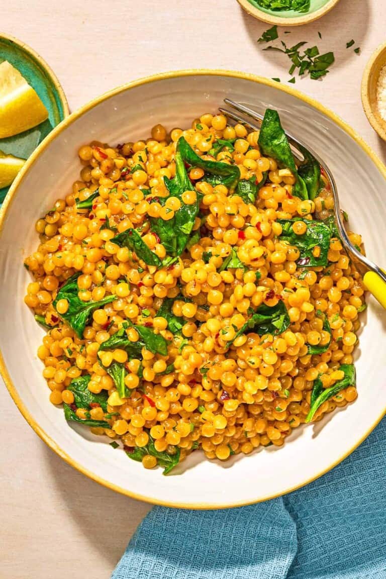 Spinach Couscous Recipe | The Mediterranean Dish