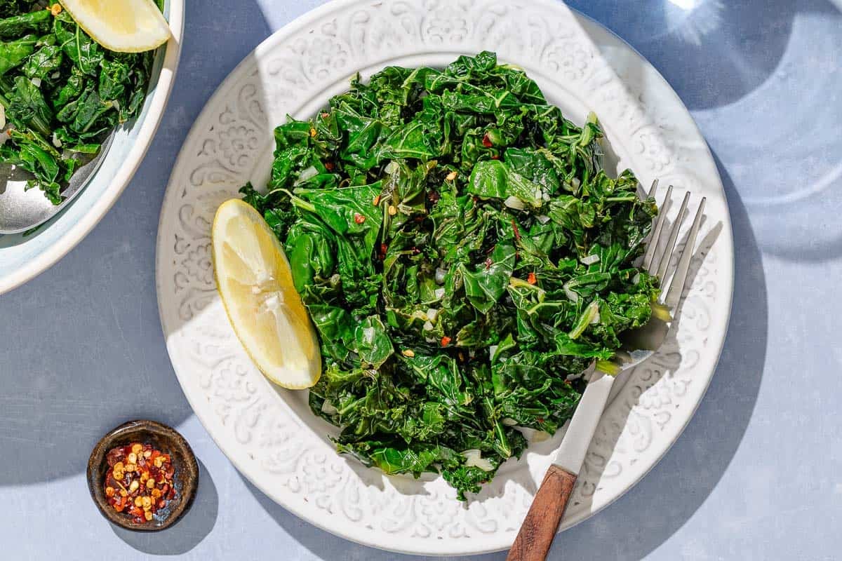 Horta Recipe (Greek Braised Greens) | The Mediterranean Dish