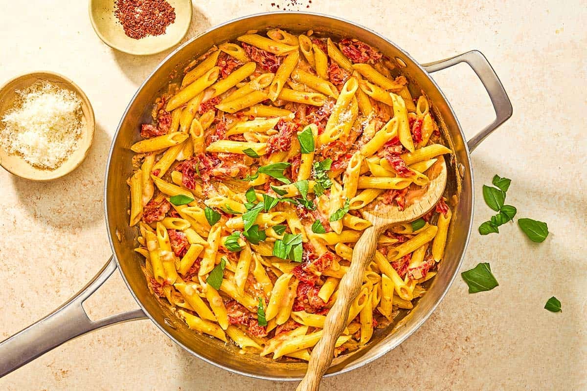 Creamy Chicken Pasta Recipe | The Mediterranean Dish