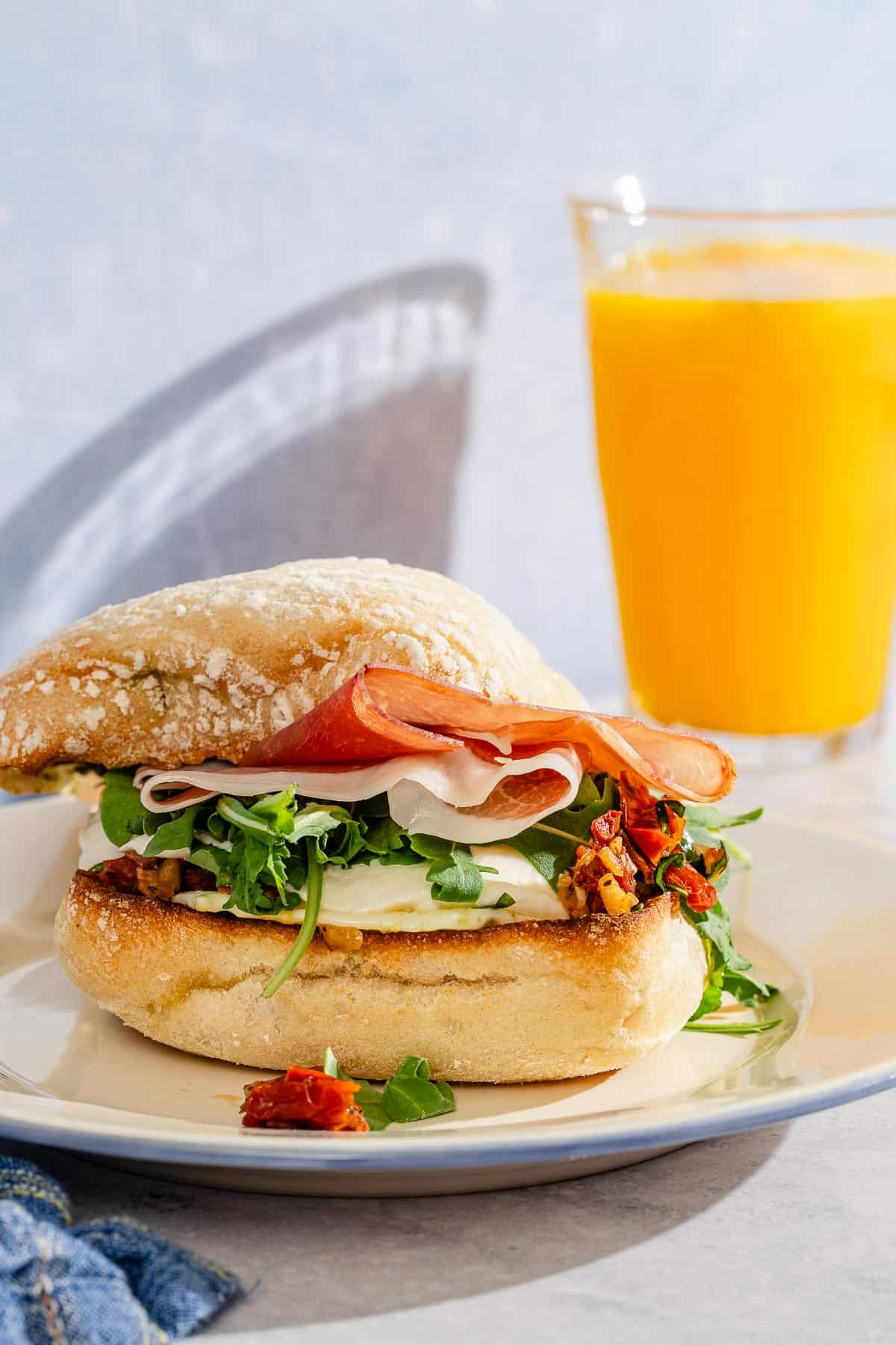Breakfast Sandwiches with Prosciutto, Egg, Pesto, and Sun Dried ...