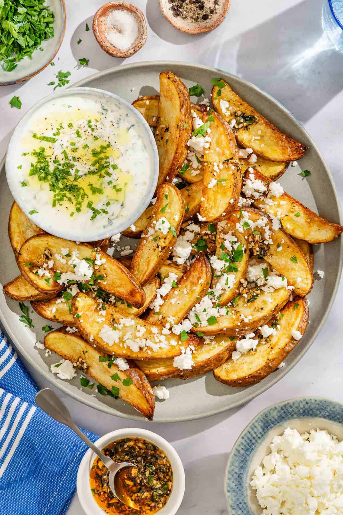 Crispy Greek Oven Fries | The Mediterranean Dish