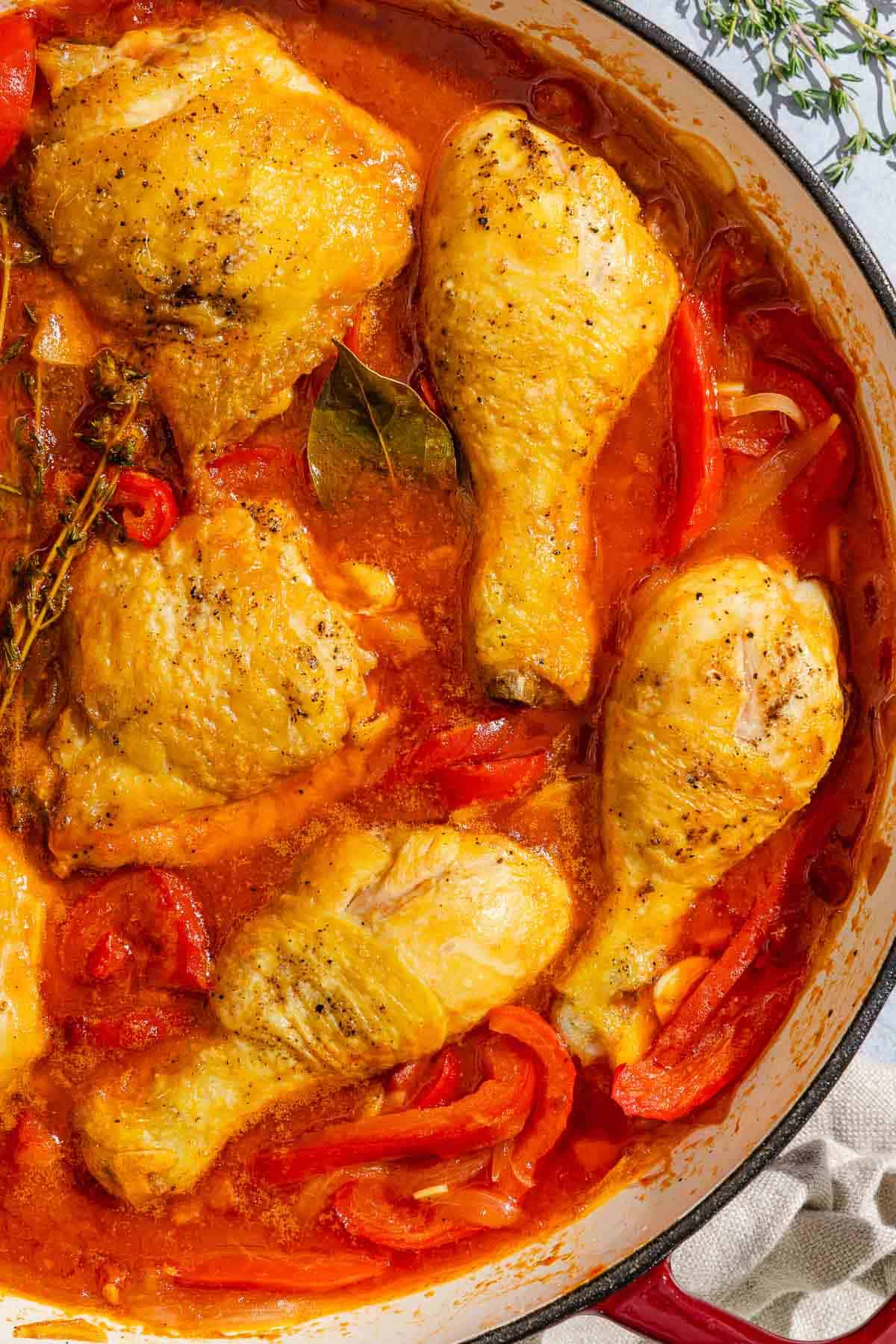 Basque Chicken and Peppers Recipe | The Mediterranean Dish